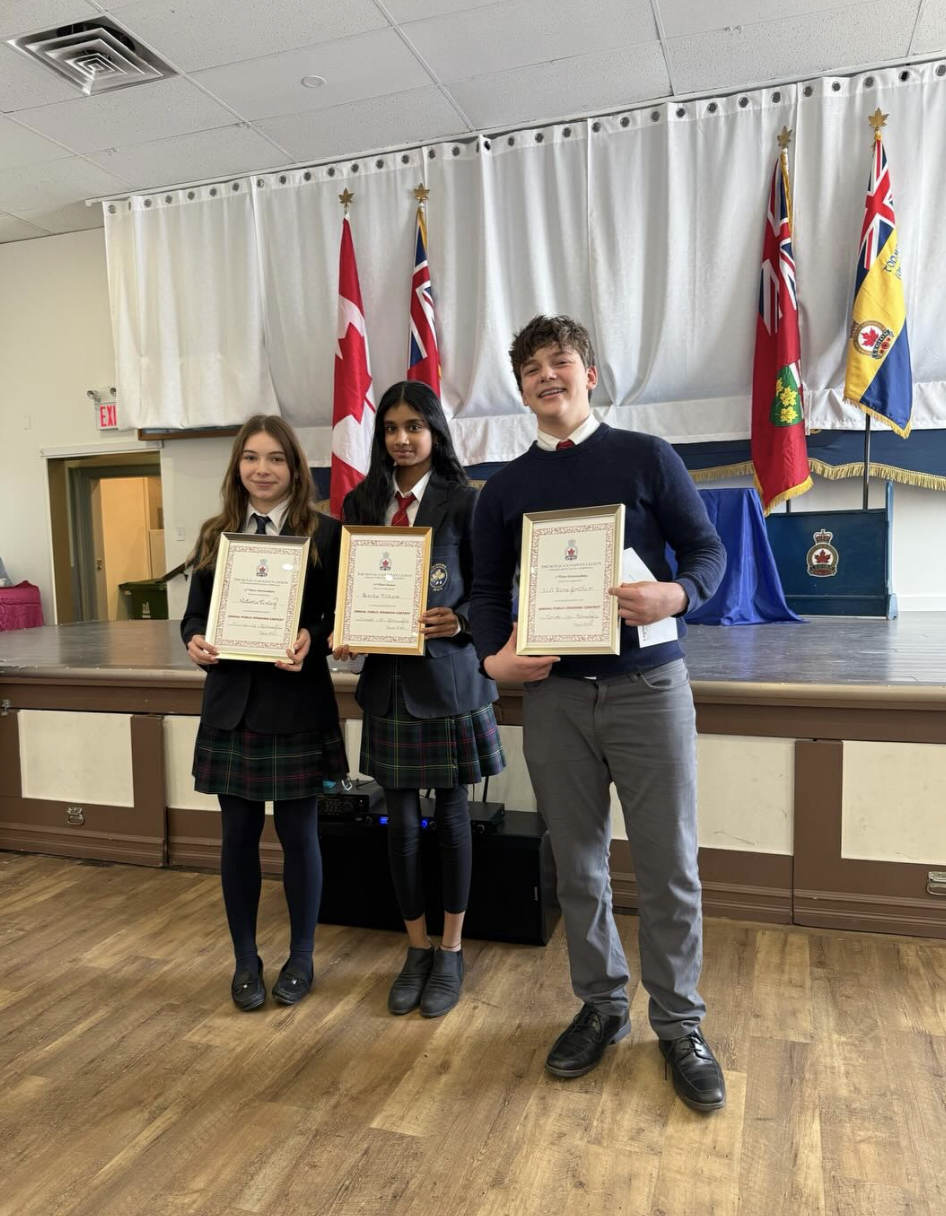 Fieldstone Students Excel at the Royal Canadian Legion Speaking Contest